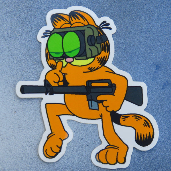 Old-School Garfield Ops Sticker – Anon Patch Store